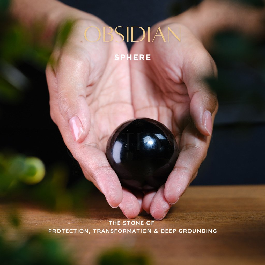 Obsidian Sphere | Amethysta Crystal